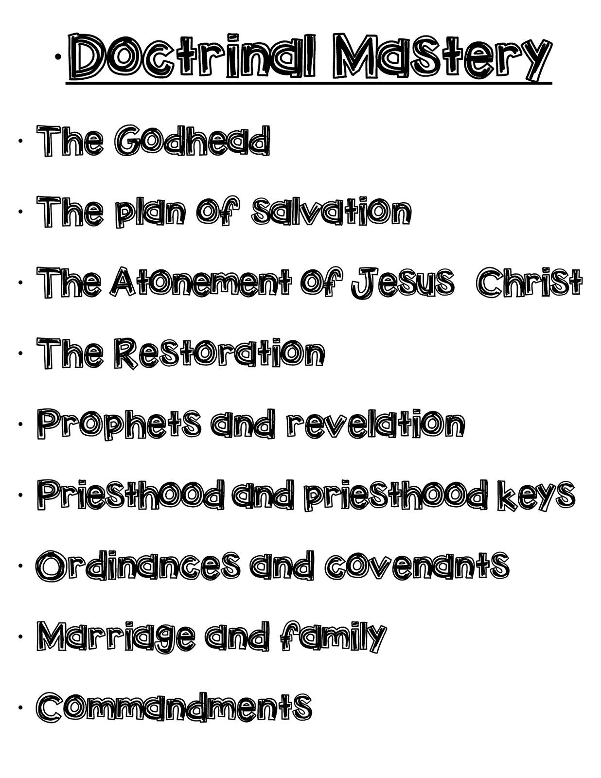 HollysHome - Church Fun: LDS New Testament Seminary Lesson Handouts