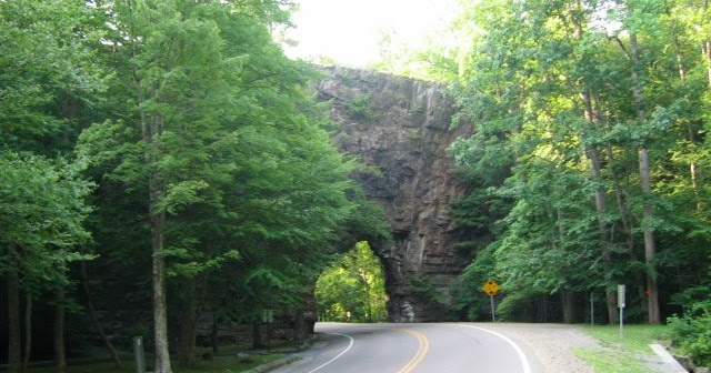 Just A Car Guy: Backbone Rock, often called "the World's Shortest Tunnel"