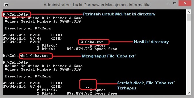 [Praktikum] Sistem Operasi : 10 Perintah Dasar DOS (1-10) | EL20SHARE BLOG