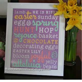 Stampin With Candy: Cricut Word Collage : Easter home decor