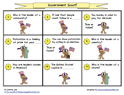 Classroom Freebies Too: Government Scoot Game