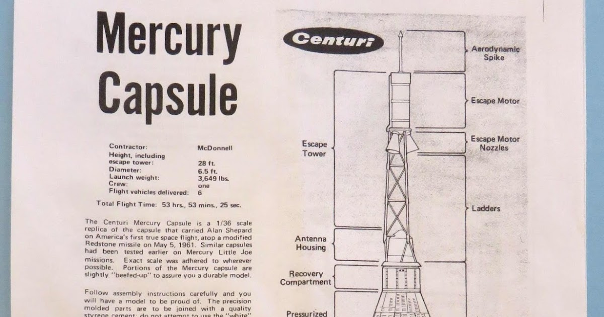 Model Rocket Building: Centuri Mercury Redstone Tower Instructions