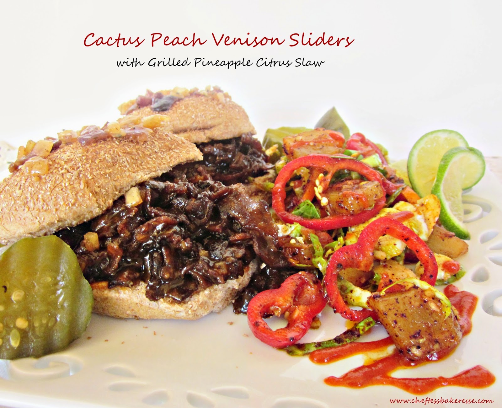 Chef Tess Bakeresse: Cactus Peach Venison Sliders AZ BBQ Festival