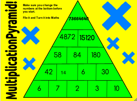 Asena: Multiplication Pyramid.