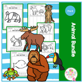 Free Animal Cards for Pocket Charts ~ Preschool Printables