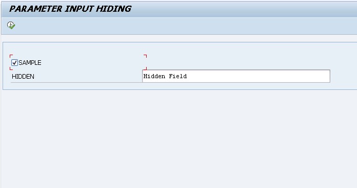 Amarmn.com - SAP ABAP, SAP UI5, SAP Fiori: PARAMETER INPUT HIDING