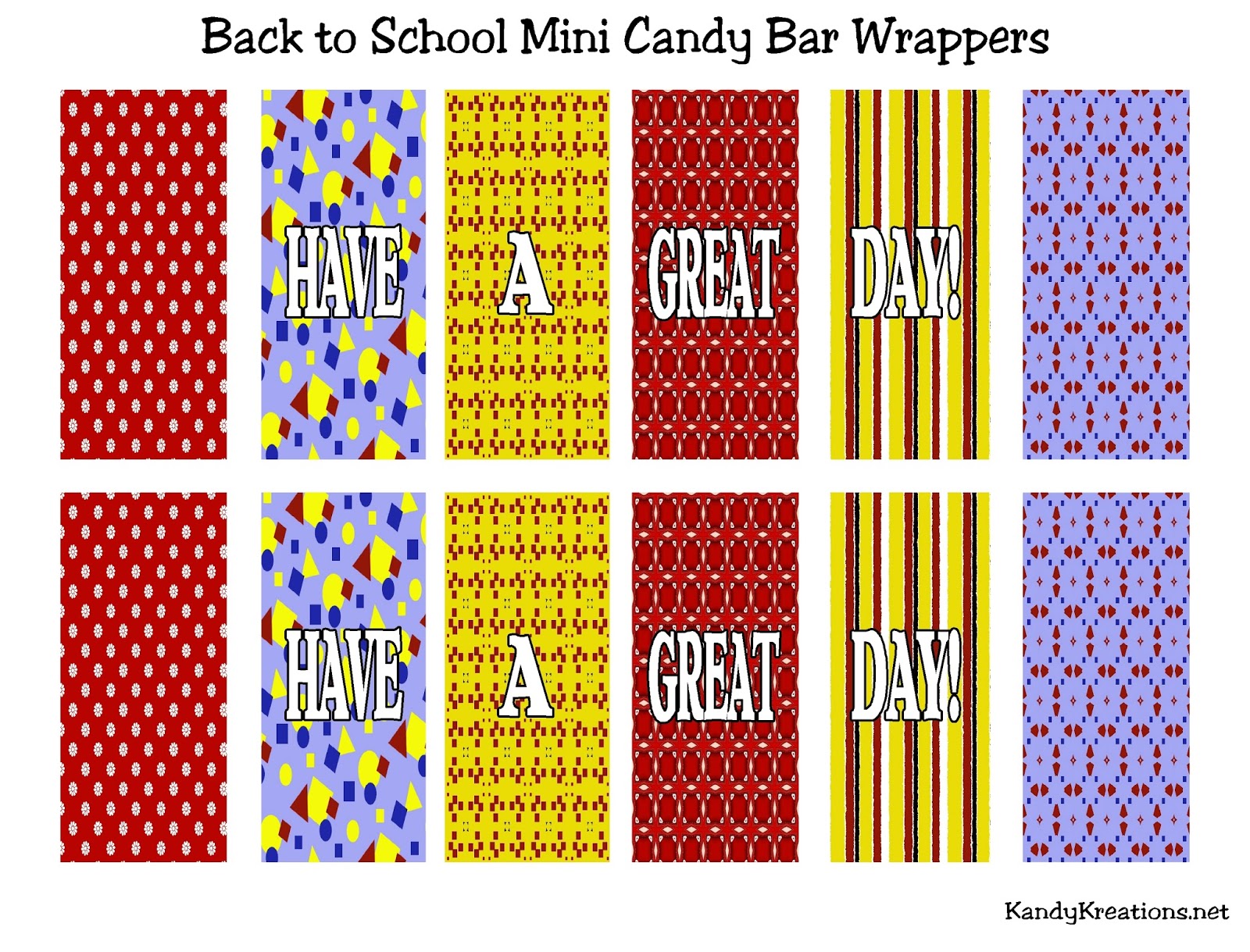DIY Party Mom: Back to School Hershey Mini Candy Bar Wrapper Printables