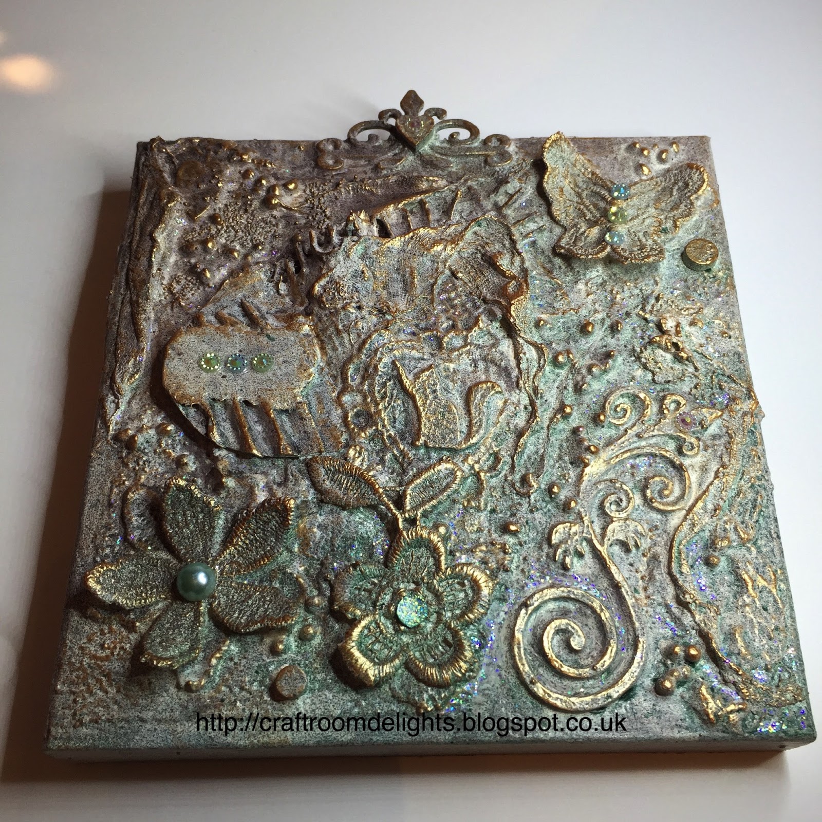 Craft Room Delights by Samantha Wade: Powertex frame, mixed media project.