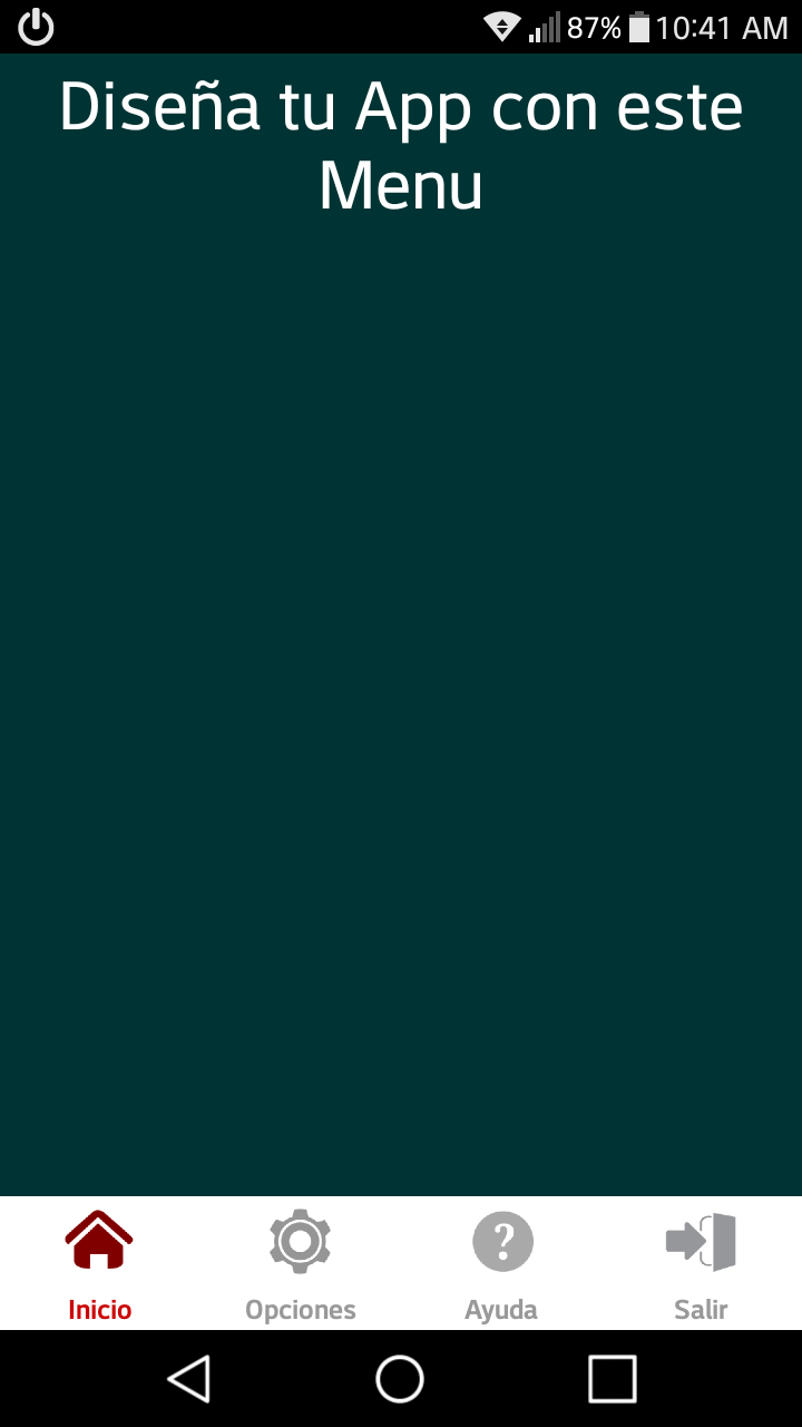 Crea tu app con plantillas: Tipos de Menu - Plantillas aia App Inventor