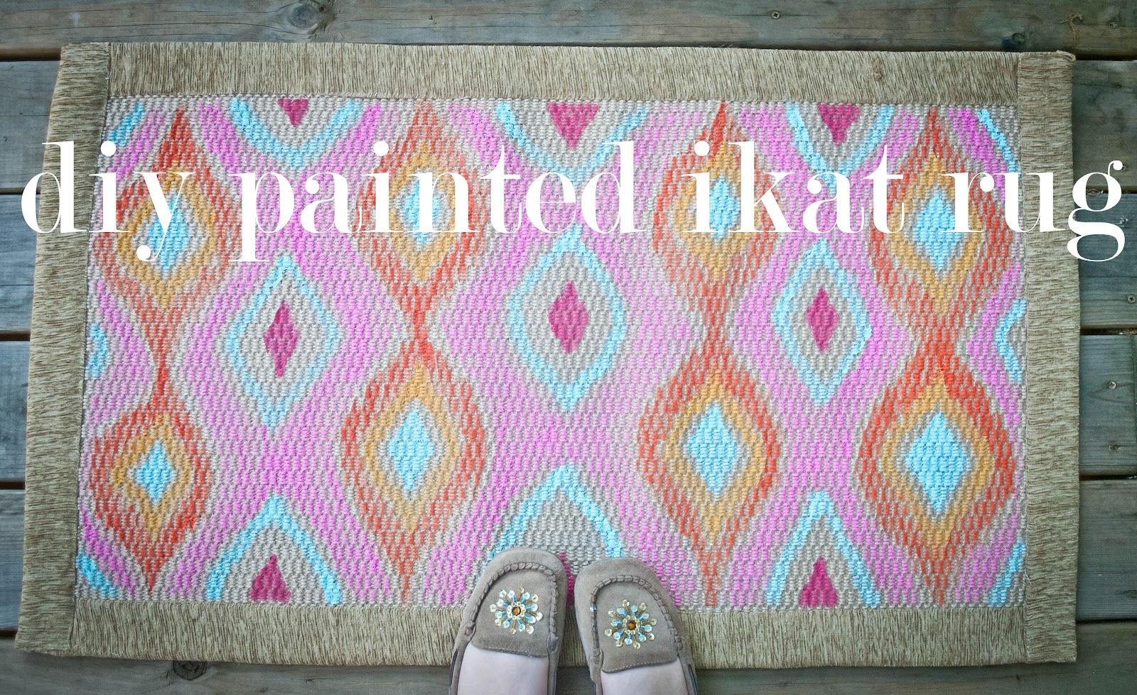 My Trash and Treasure: diy painted ikat rug