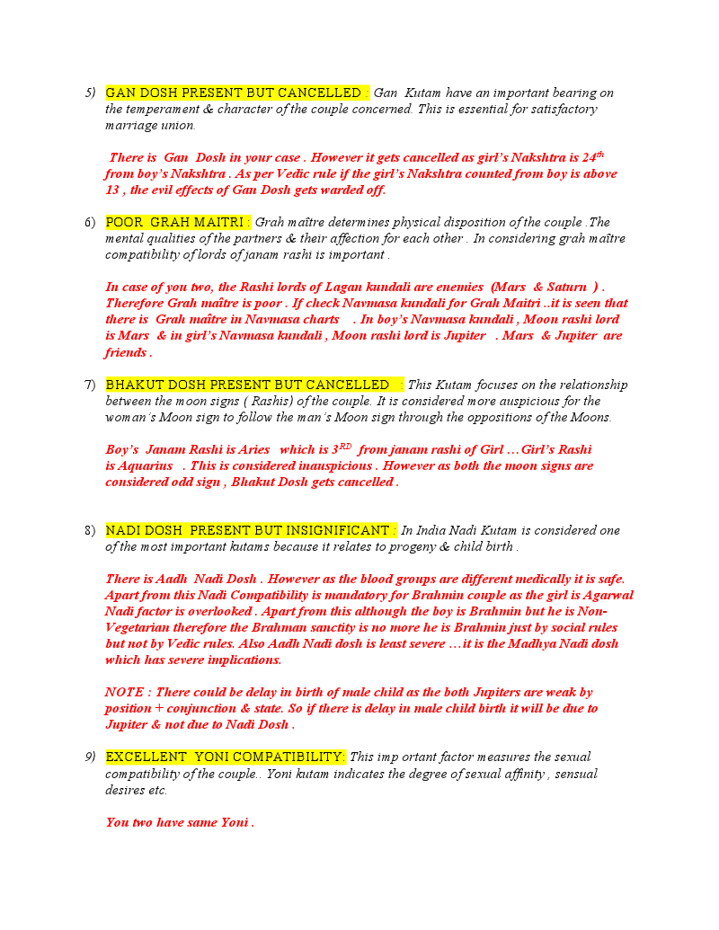 Moksha's New Age Astrology: GUN MILAN -36