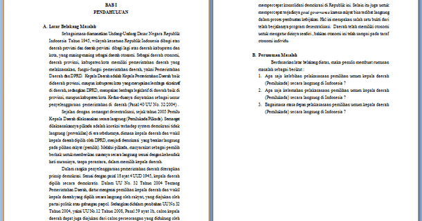 Contoh Makalah Pilkada (Pemilihan Kepala Daerah)