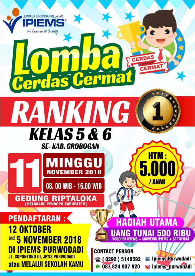 Lomba Cerdas Cermat Ranking 1 - lomba foto bayi balita anak 2021