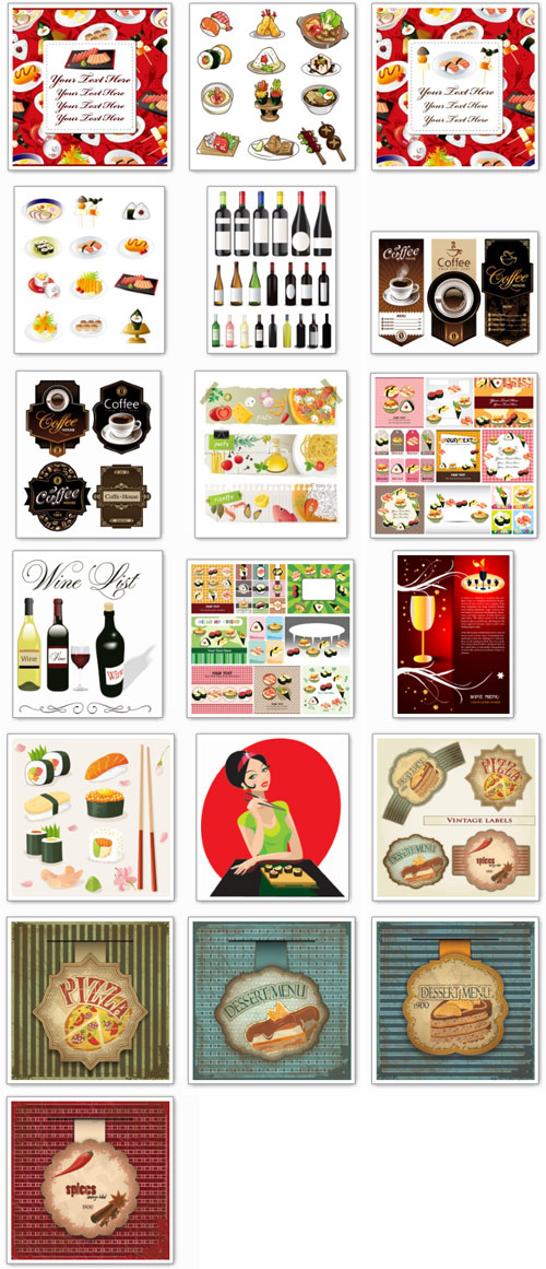 Quality Graphic Resources: Food and Drink - Vector Mix