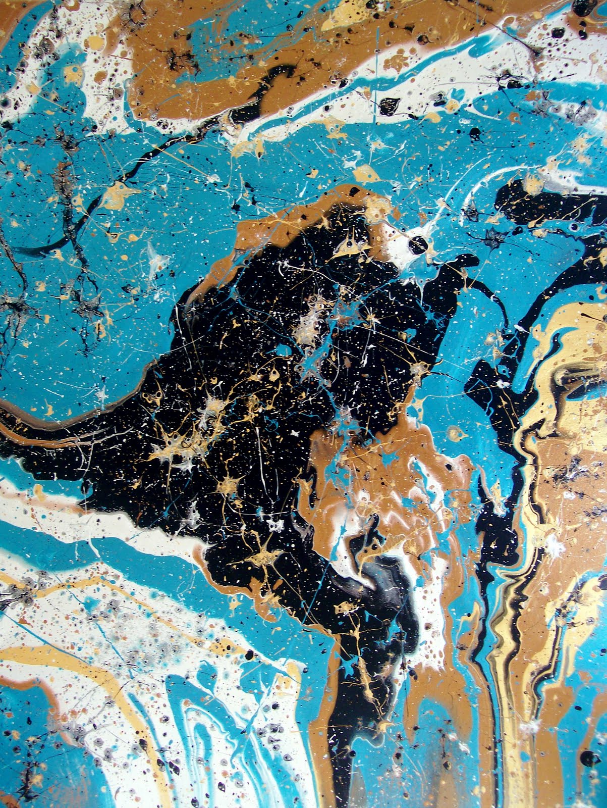 Abstract Expressionism : "Electric Blue #2"Original Contemporary ...