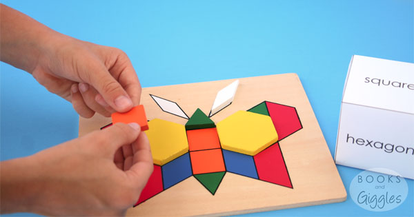3 Simple Reading Games with Pattern Blocks {Free Printable}