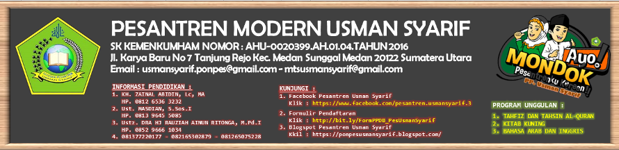 PESANTREN MODERN USMAN SYARIF: PROFIL PESANTREN MODERN USMAN SYARIF