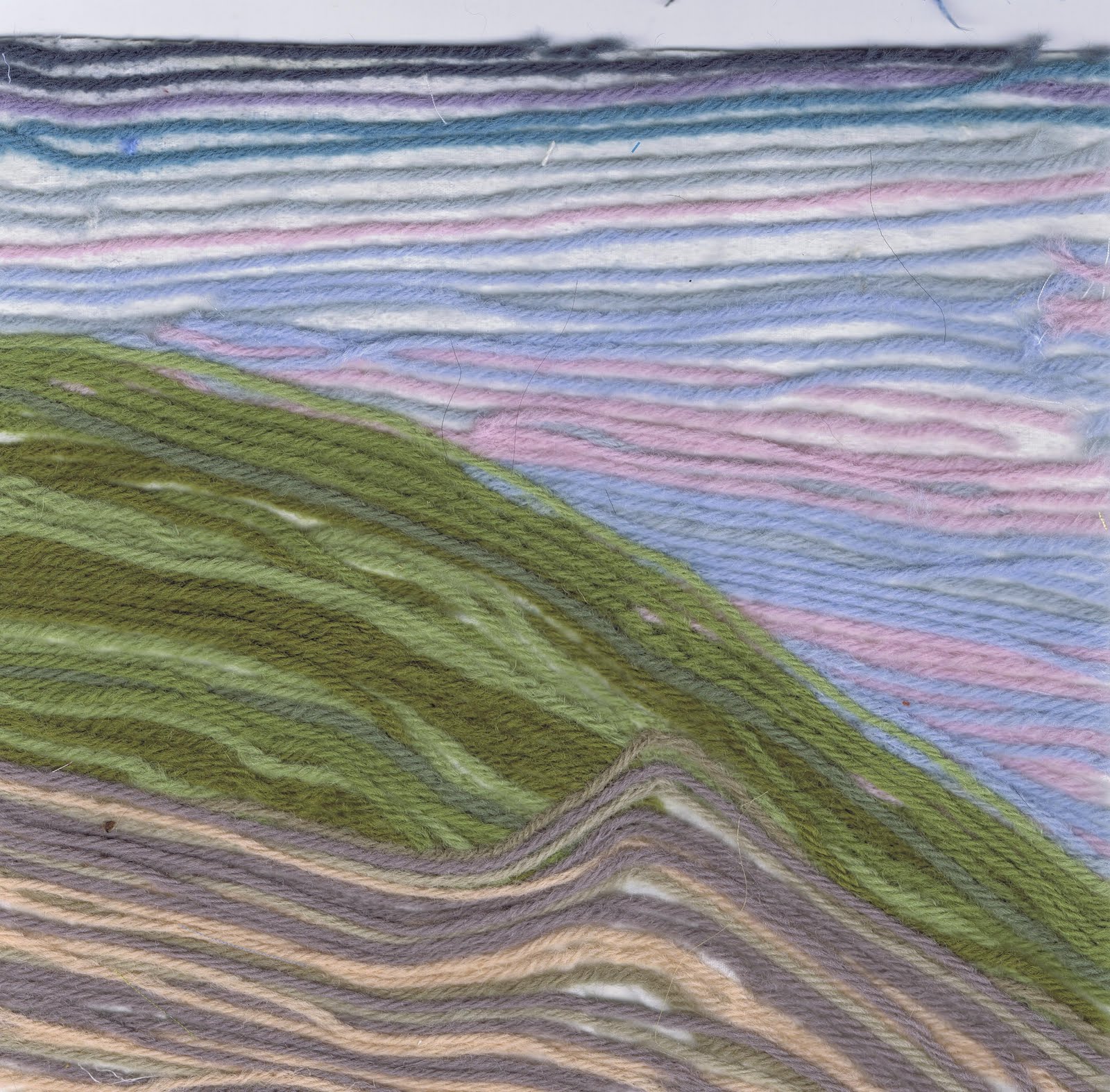 Fibre Art: Needle Felting Experiments - Yarn and slub