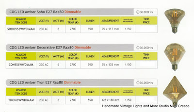STUDIO NIOTIS: Λαμπτήρες Ρετρό COB CRYSTAL LED - COG LED DECOR - COG ...