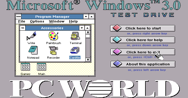 Windows 3.0: Imagenes de pantalla de Windows 3.0