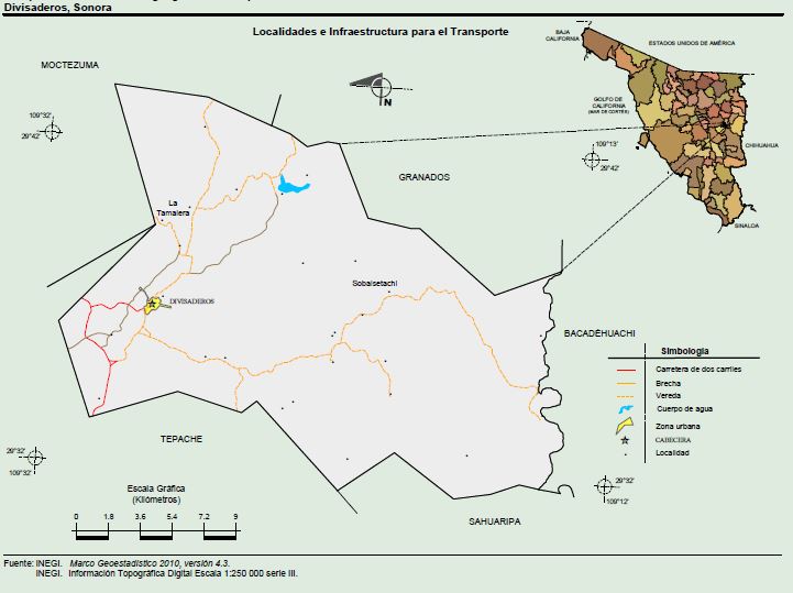 GeneaSon: Genealogía e Historia Sonorense: Mapa del Municipio de ...