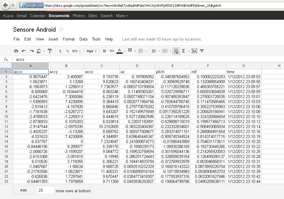 DHOB: Datalogger + GDocs + Python + Android