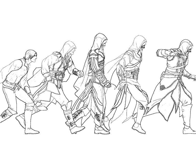 Unity Assassins Creed Coloring Pages Sketch Coloring Page