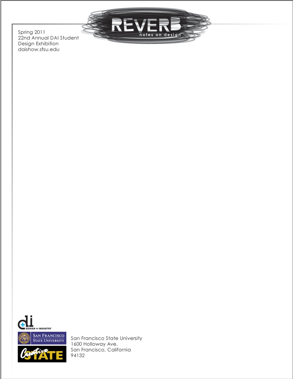 524 Exhibit Design class at San Francisco State: letterhead