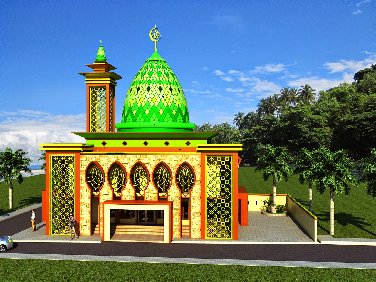 +52 Model Desain Masjid Minimalis Modern Unik Terbaru Populer