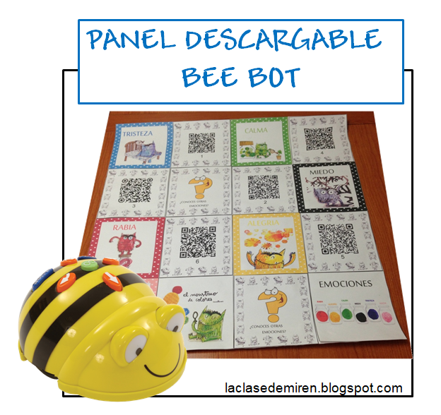 LA CLASE DE MIREN: mis experiencias en el aula: PANELES DESCARGABLES BEE BOT: "MONSTRUO DE COLORES"