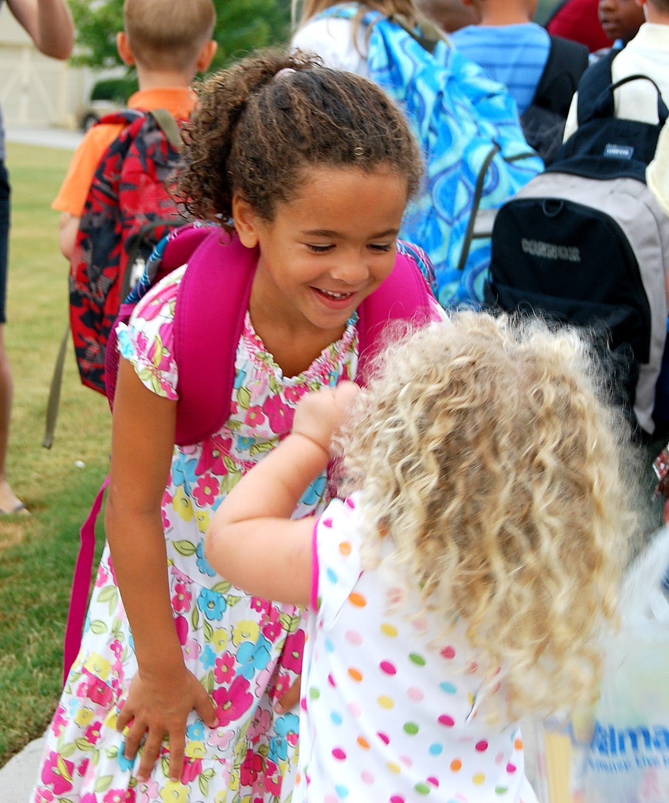 Two Little Girls With Curls: Second Grade