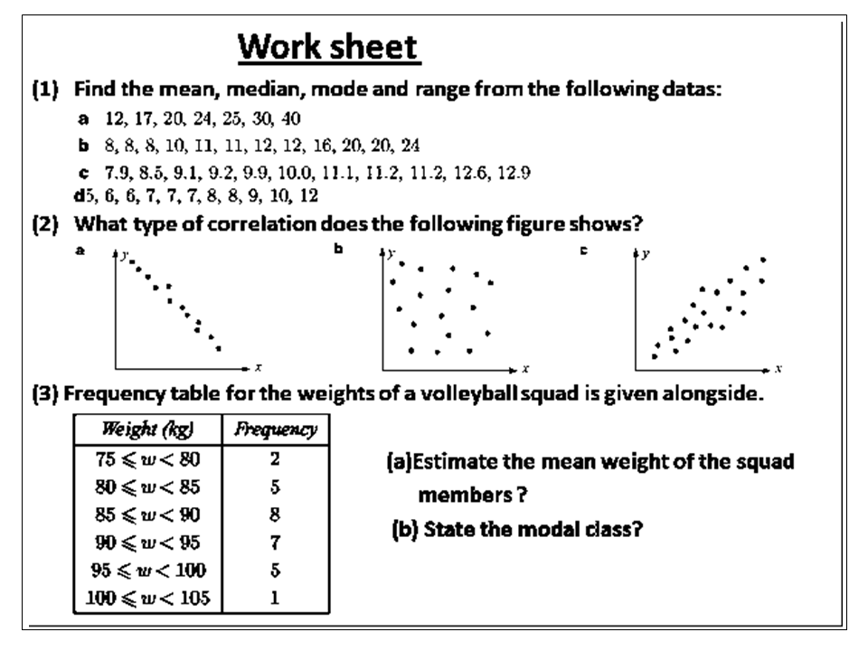 Math 9: CHAPTER 8 - STATISTICS