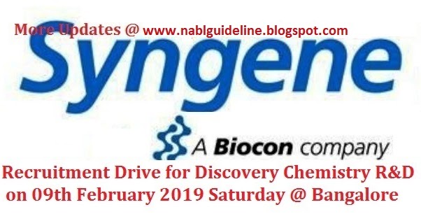 NABL GUIDELINES: Syngene International: Recruitment Drive for Discovery ...