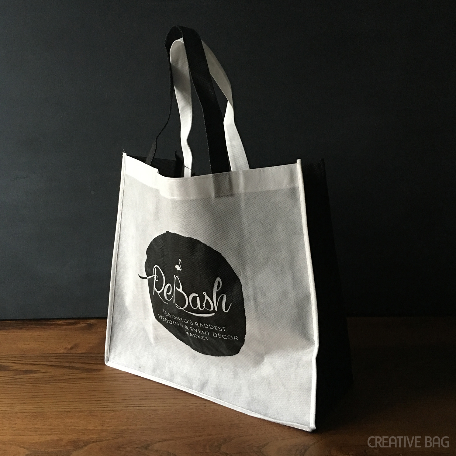 the creative bag blog: two tone custom tote bags for ReBash