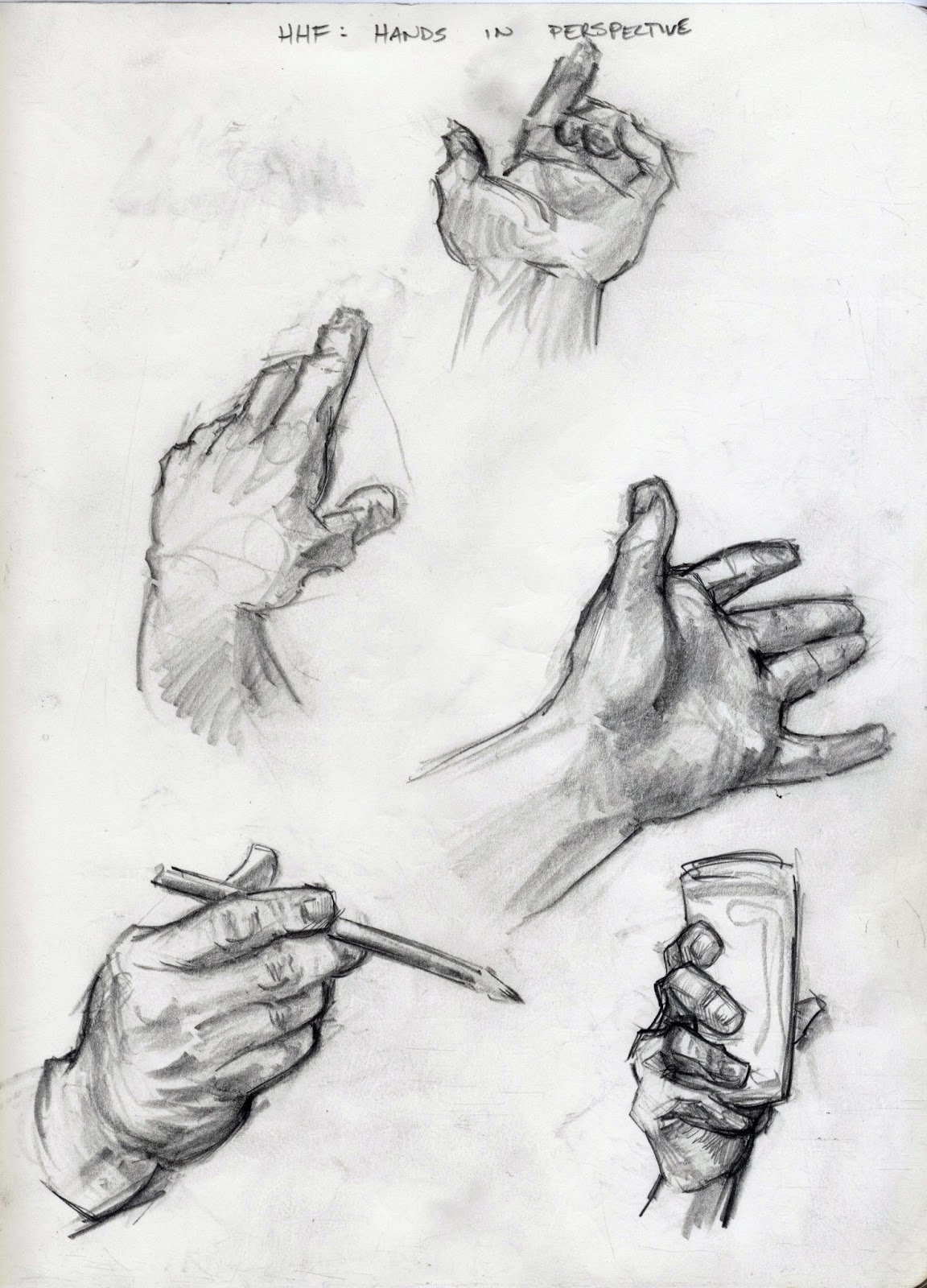 Wombat Revelry: Lesson: Hands in Perspective (sort of)