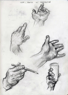 Wombat Revelry: Lesson: Hands in Perspective (sort of)