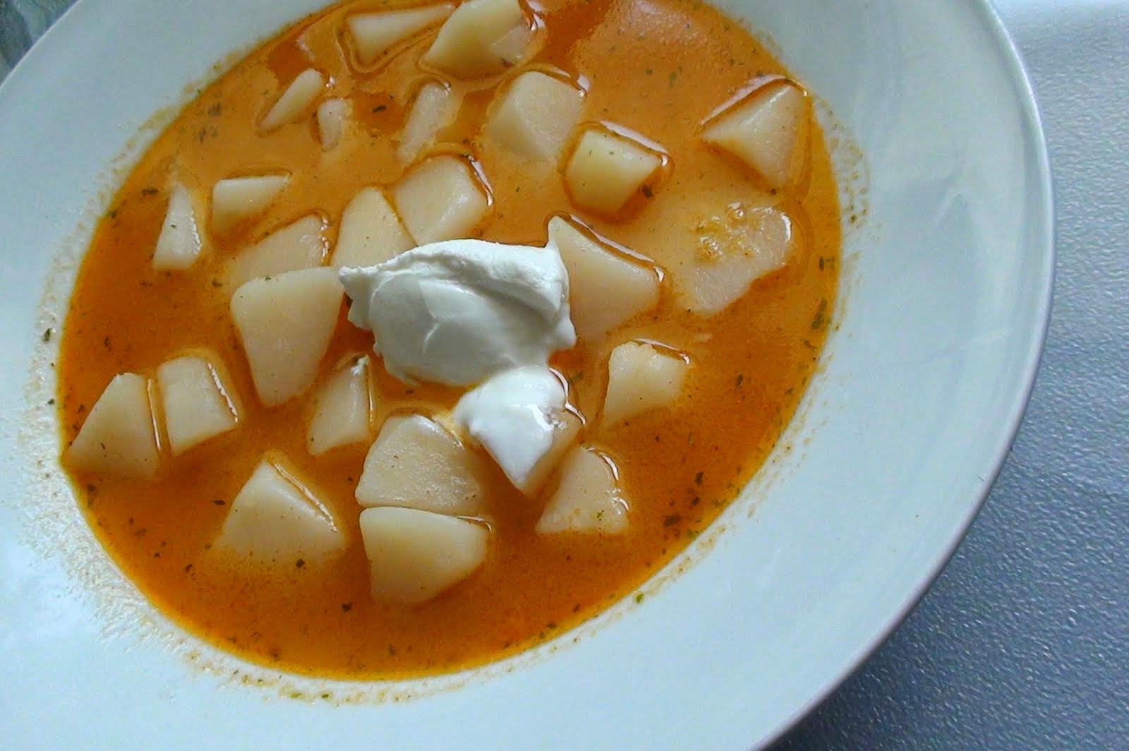zsuzsa is in the kitchen: HUNGARIAN POTATO SOUP - KRUMPLILEVES