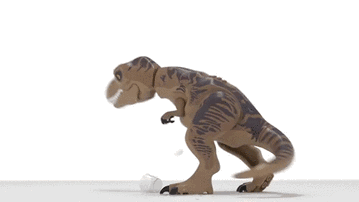 funny gif action figure: Awkward dinosaur