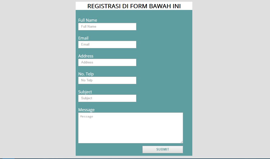 Membuat Form Isian Responsive dengan HTML dan CSS | NAWSPRESET