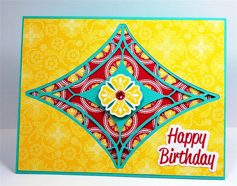 Capadia Designs: A Bright And Cheerful Birthday Card