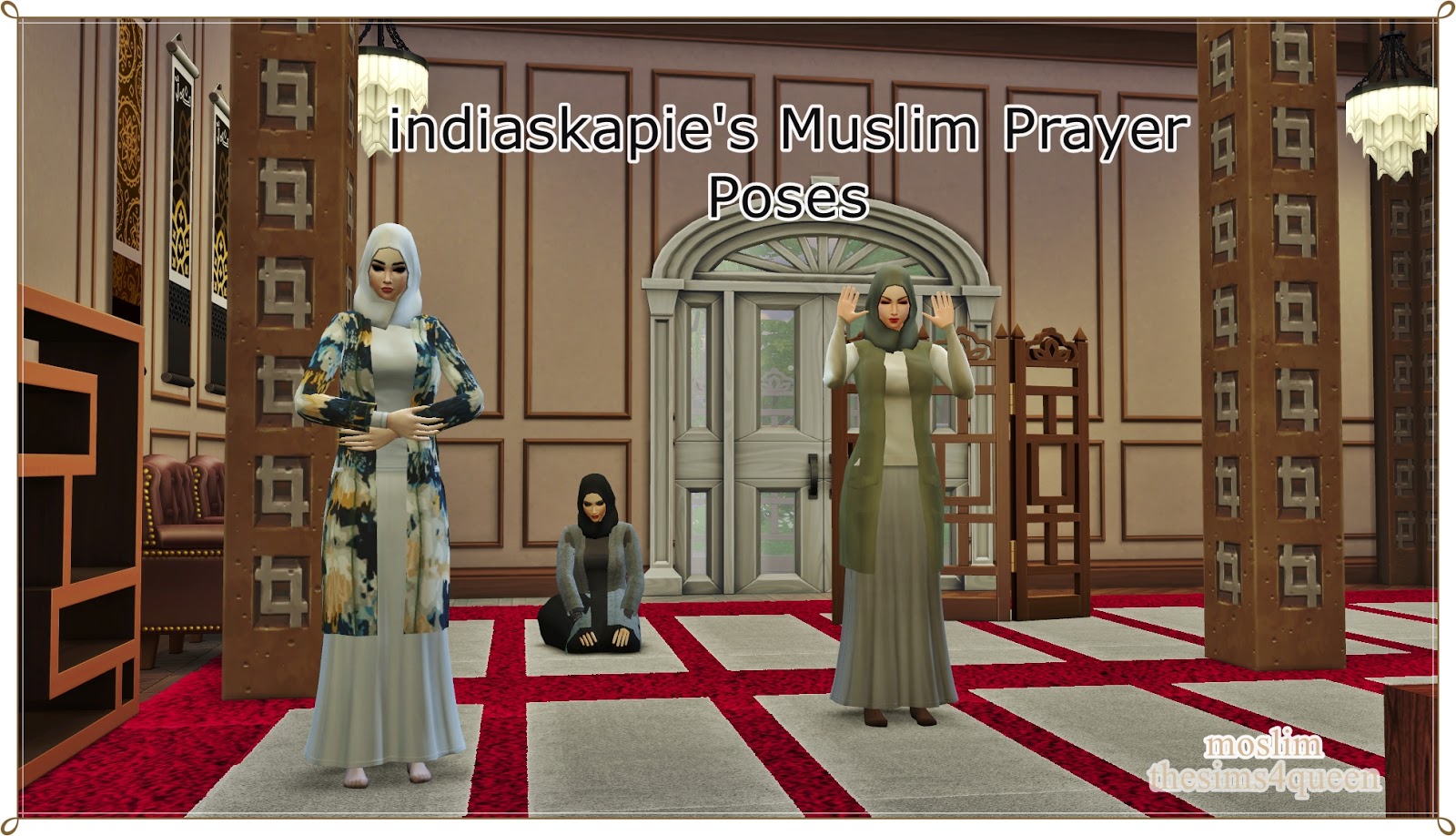 the sims 4 fashion CC download Free: indiaskapie's Muslim Prayer Poses