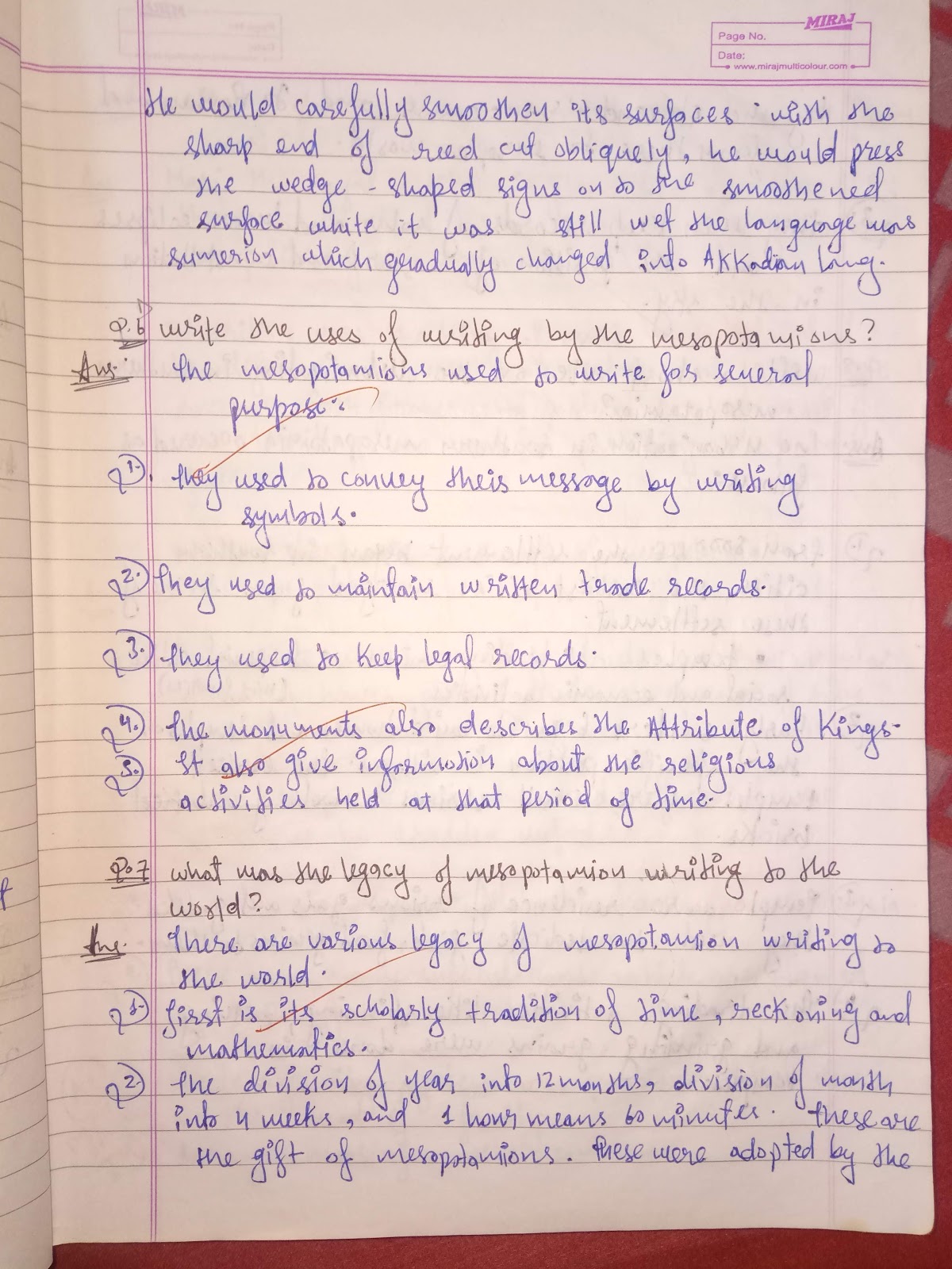 handwritten notes: Handwritten Notes of Writing and city life - class ...