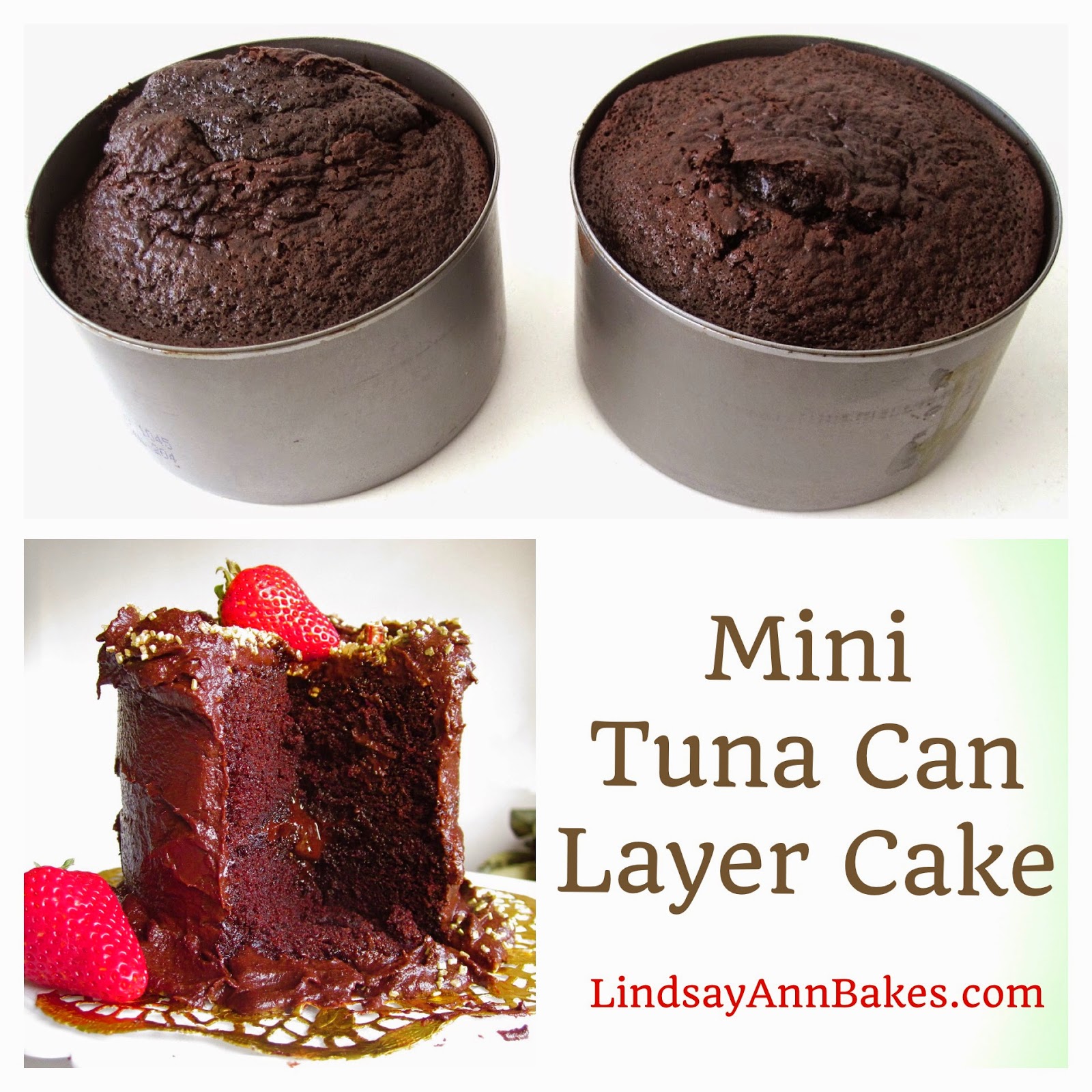 Mini 4-Inch Double Chocolate Layer Cake For Two - The Lindsay Ann