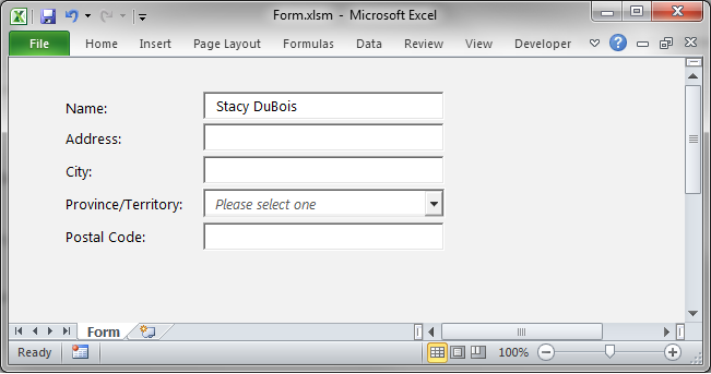 Excel: Show Initial Text in Combo Box Control ('Select One') ~ Stacy ...