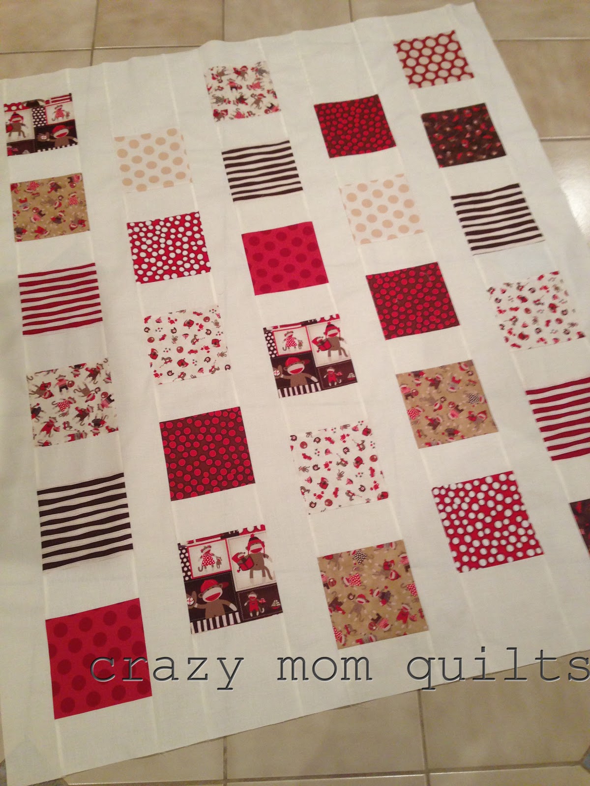 crazy mom quilts: sock monkeys!