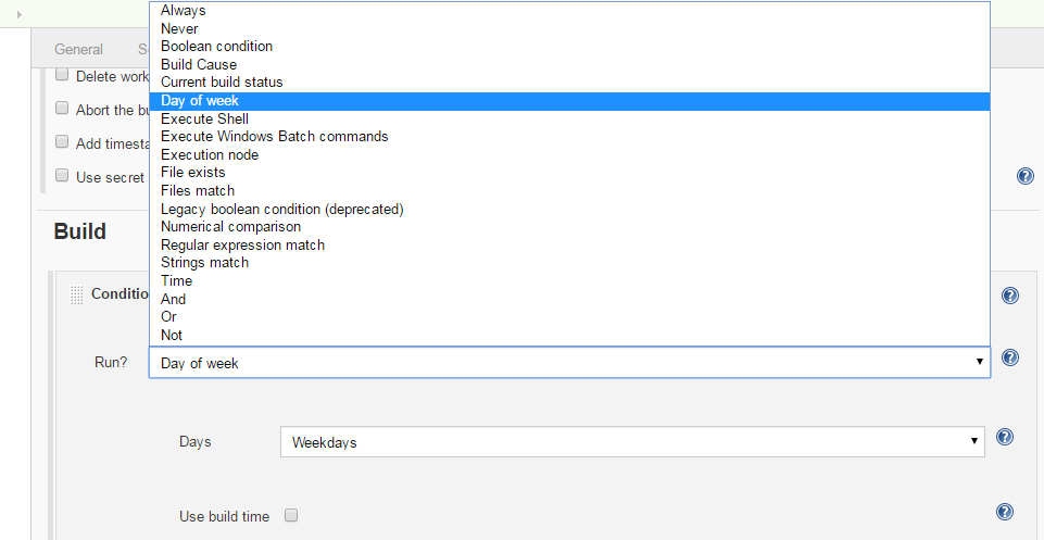Jenkins Adding A Conditional Build Step Selenium Webdriver Automation Concepts