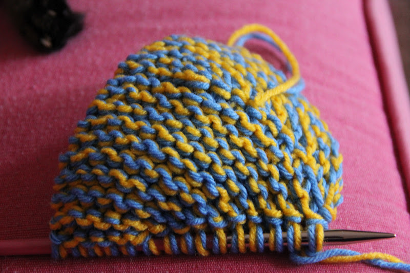 My first try : knitted bowl tutorial!!!