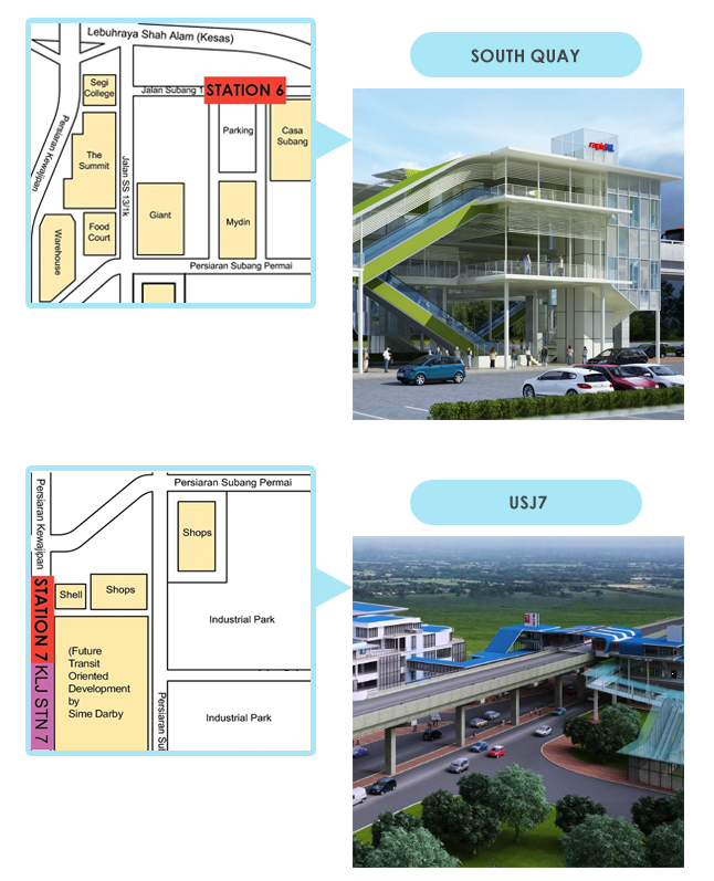 Da:Mén USJ 1 大門: Sunway Bus Rail Transit BRT Alignment