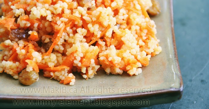 couscous salad with carrots and raisins | In My Element