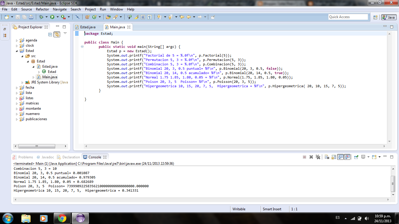 Taller Poo: Estadisticas en java